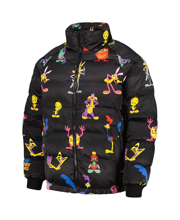 Freeze Max Men's Black Looney Tunes Raglan Full-Zip Puffer Jacket - Macy's