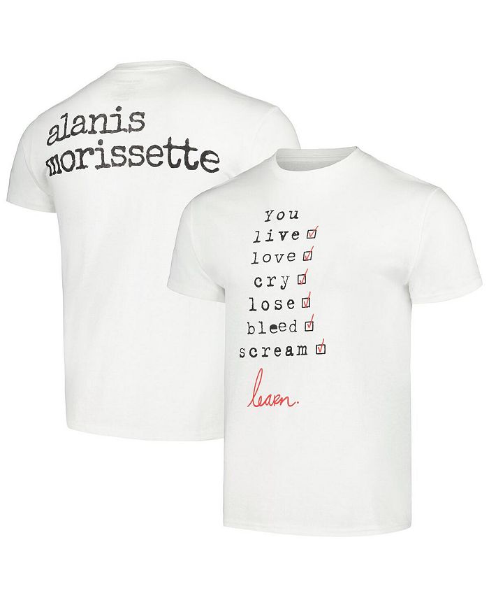 Manhead Merch Men's White Alanis Morissette You Learn T-shirt - Macy's
