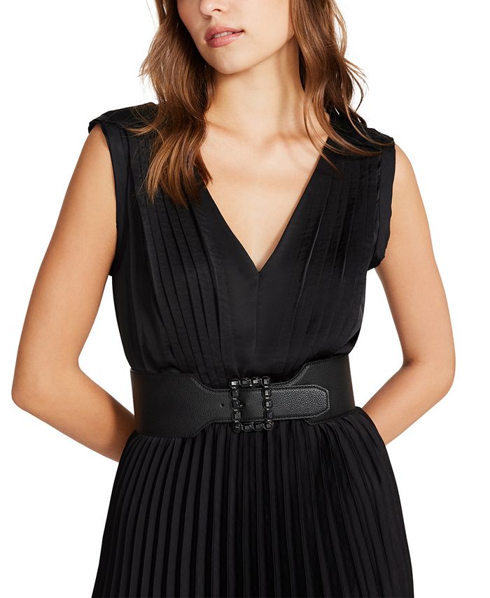 Steve Madden Women's Embellished Buckle Stretch Belt - Macy's