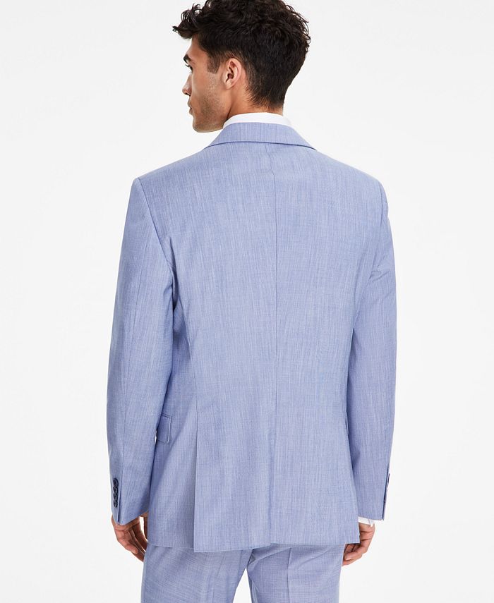 DKNY Men's Modern-Fit Light Blue Neat Suit Separate Jacket - Macy's