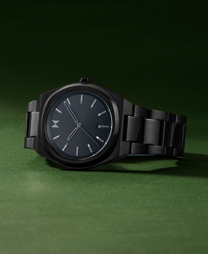 MVMT Men's Odyssey II Black Stainless Steel Bracelet Watch 40mm - Macy's