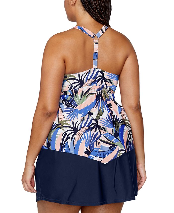 Raisins Curve Plus Size Aviva Tankini Top And Matching Swim Skirt Macys