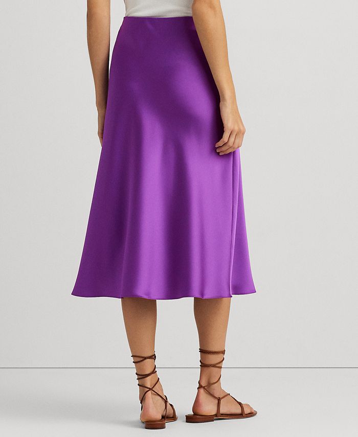 Lauren Ralph Lauren Women's Satin Charmeuse Midi Skirt - Macy's