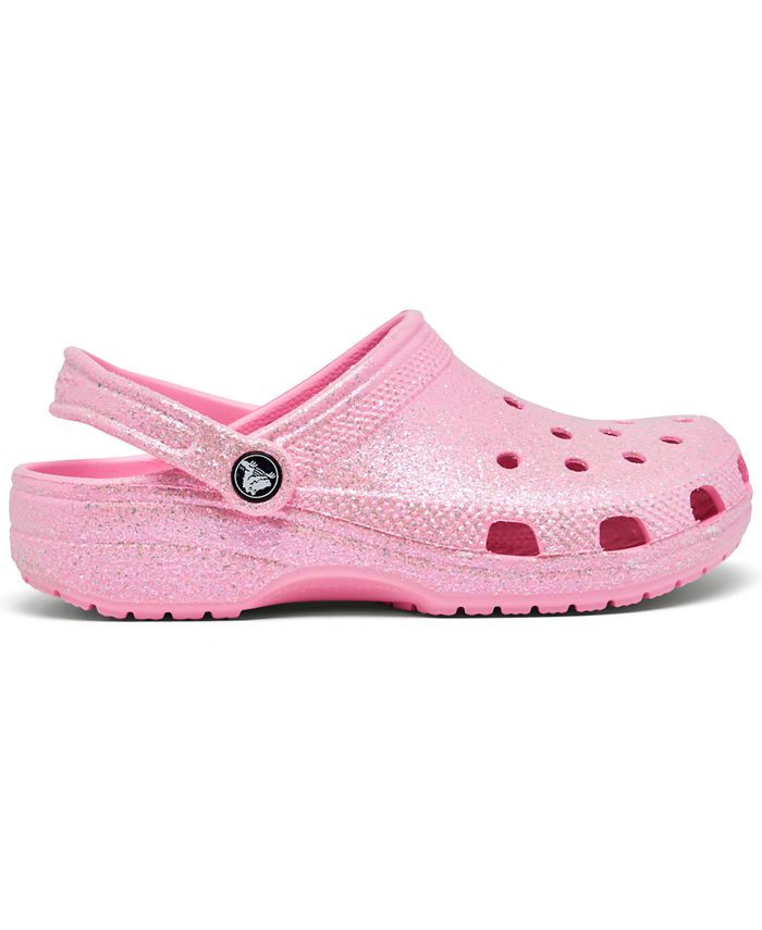 Crocs Little Girls Classic Glitter Clogs from Finish Line - Macy's