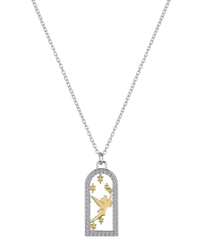 Disney Cubic Zirconia Tinkerbell Pendant Necklace - Macy's