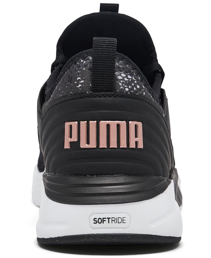 Puma Women's Soft Ride Ruby Luxe Snakeskin Running Sneakers from Finish ...