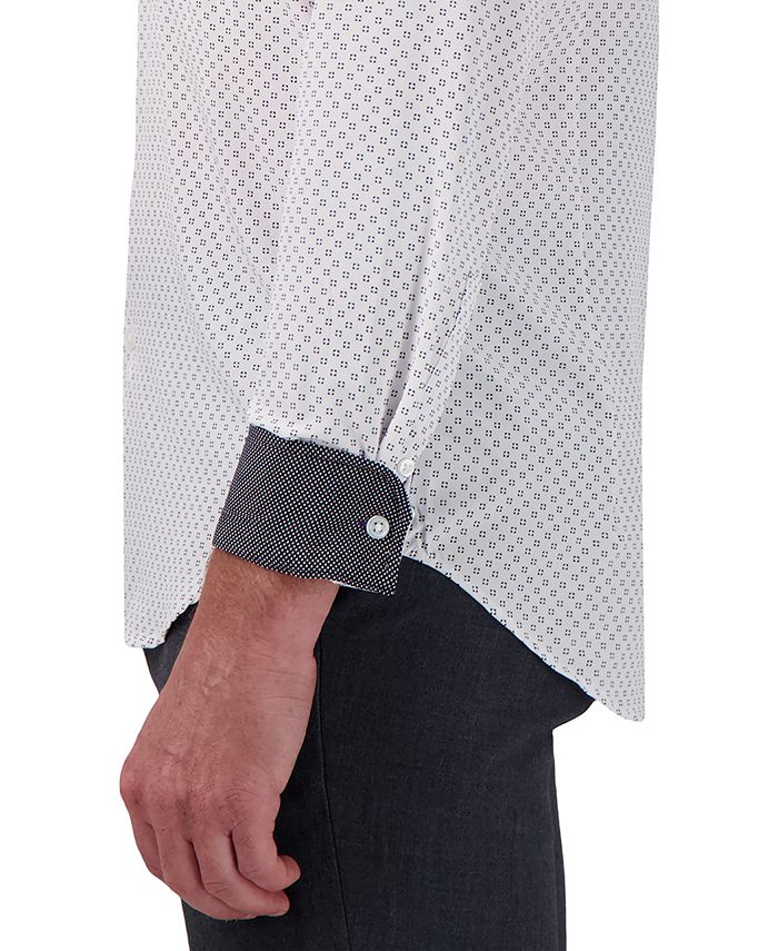 Report Collection Men's Slim-Fit Geo-Print Shirt - Macy's