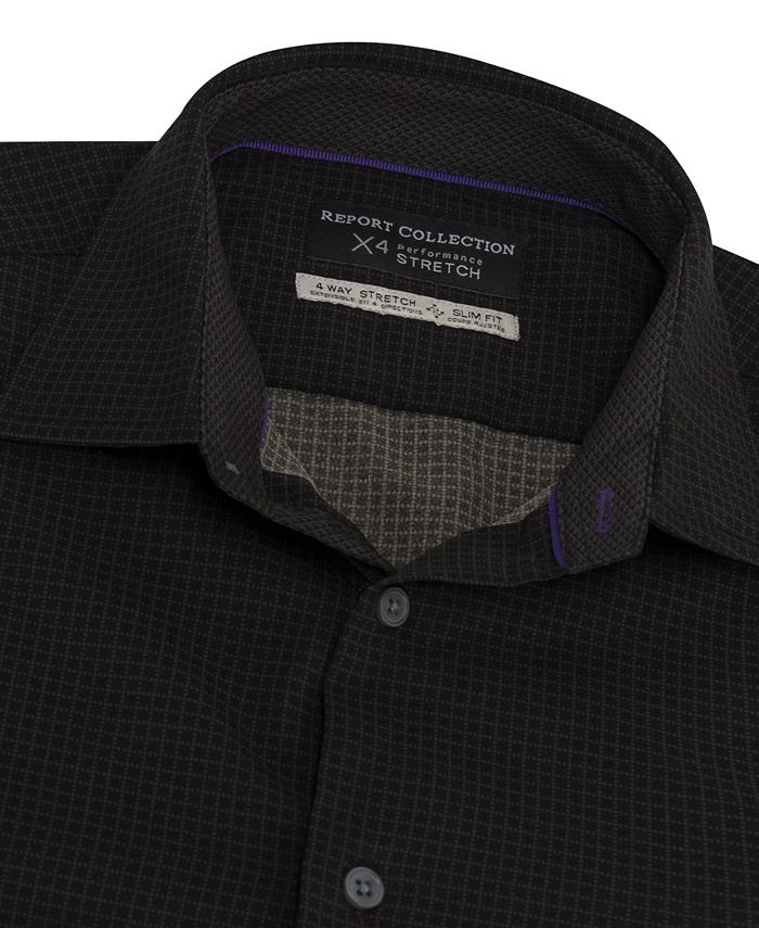 Report Collection Men's Slim-Fit Tonal-Print Shirt - Macy's