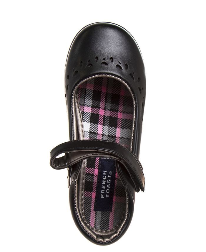 French Toast Little Girls School Hook and Loop Closure Shoes - Macy's