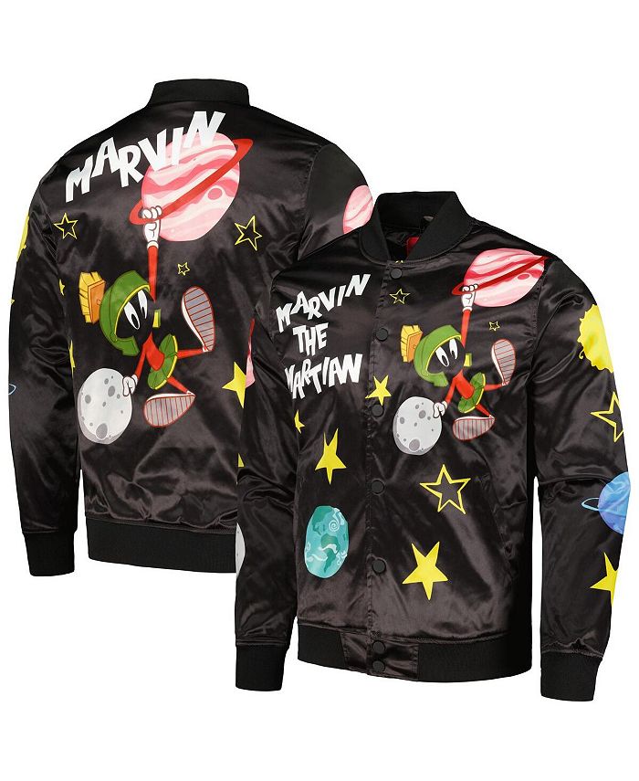 Freeze Max Men's Black Looney Tunes Graphic Satin Full-Snap Jacket - Macy's