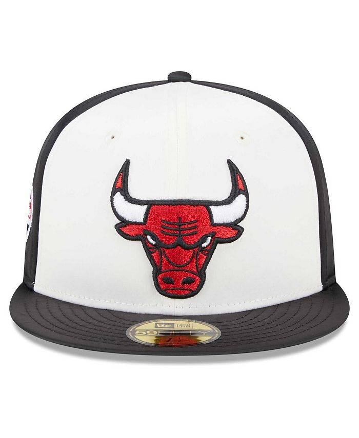 New Era Men's White Chicago Bulls Throwback Satin 59FIFTY Fitted Hat - Macy's