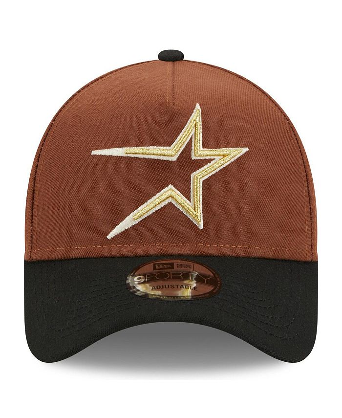 New Era Men's Brown Houston Astros Harvest A-Frame 9FORTY Adjustable ...