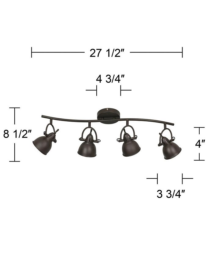 Pro Track Thorndale 4-Head LED Ceiling Track Light Fixture Kit ...