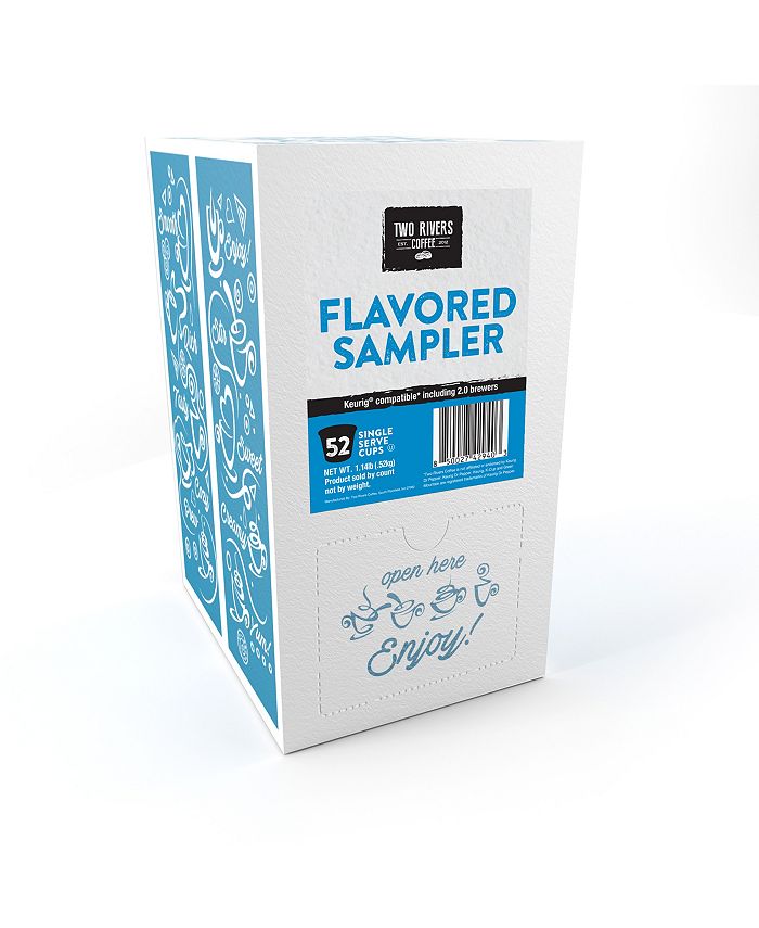 Two Rivers Coffee Flavored Coffee Pods Sampler ,2.0 Keurig, Assorted ...