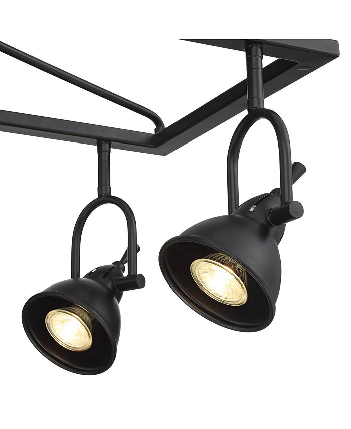 Pro Track Kane 8-Head LED Bulbs Ceiling Track Light Fixture Kit Spot ...