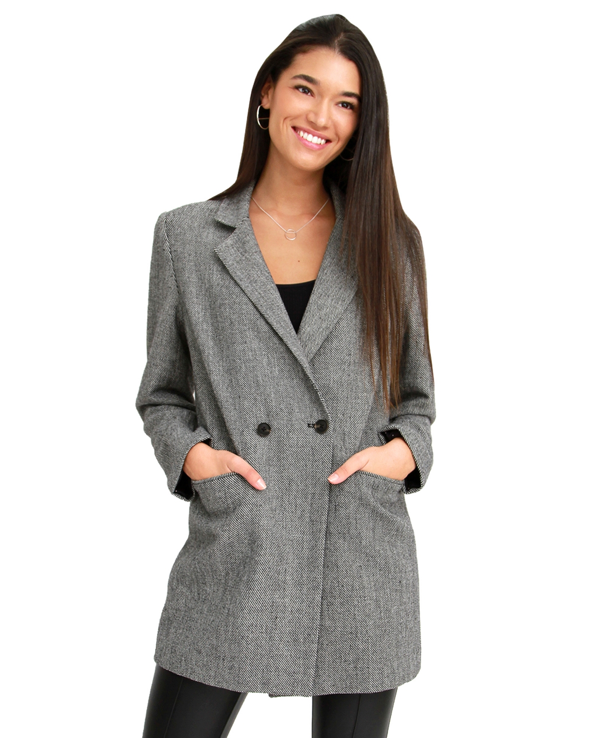 Click here for Belle & Bloom Womens Kensington Oversized Coat - G... prices