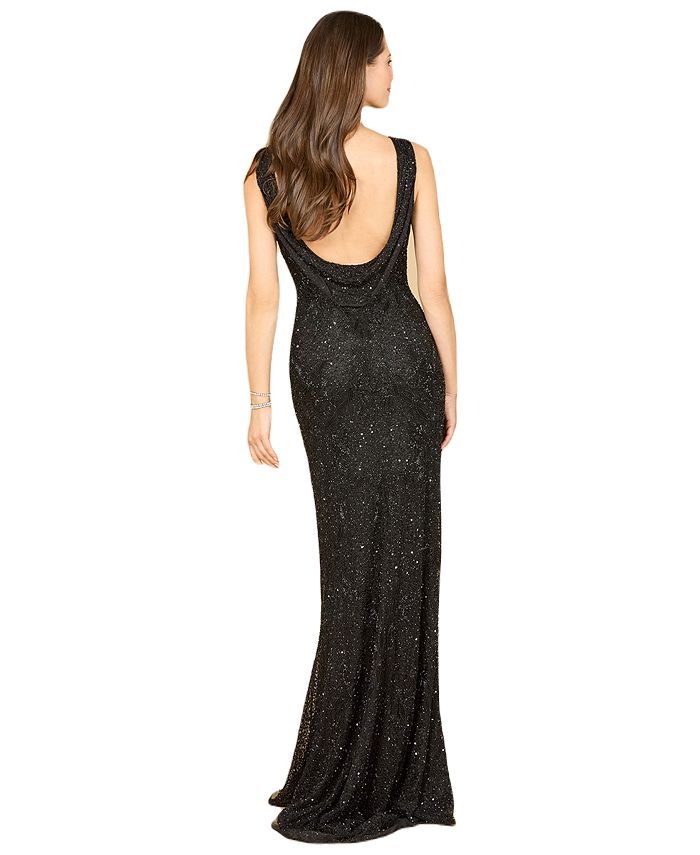 Lara Women's Cowl Draped Back Beaded Dress - Macy's