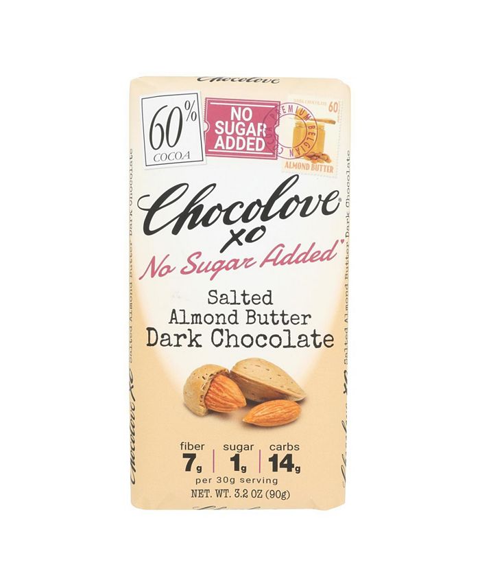 Chocolove - Bar Xo Salt Almond Butter Dark chocolate - Case of 10-3.2 ...