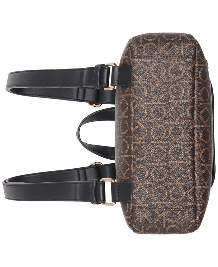 Calvin Klein Garnet Signature Triple Compartment Backpack - Macy's