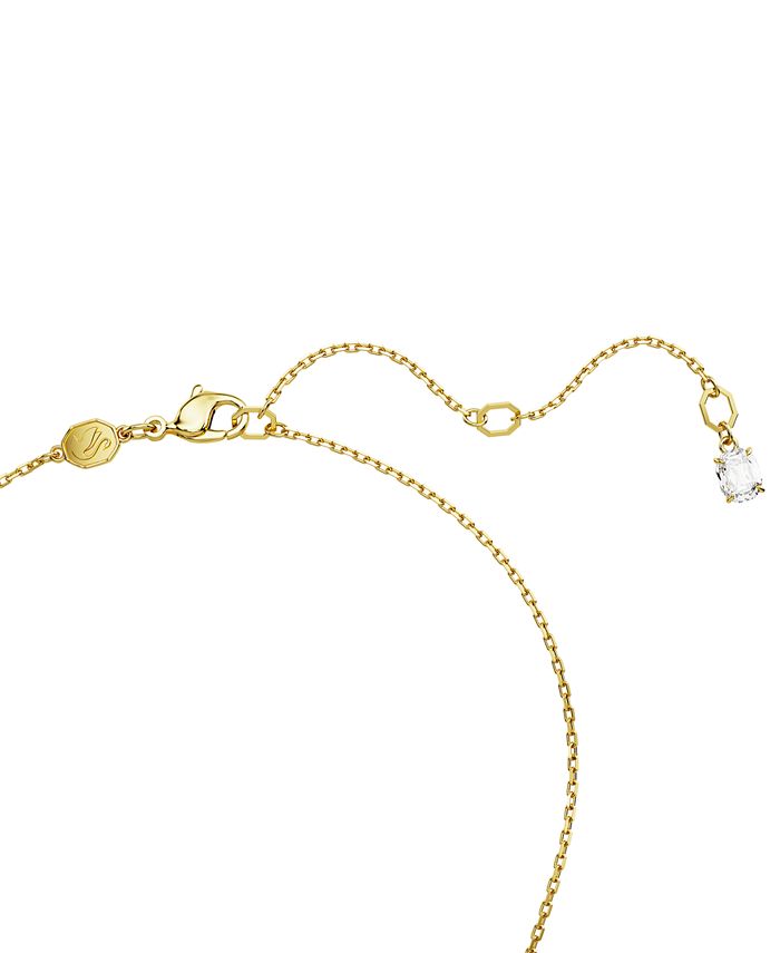 Swarovski Gold-Tone Color Crystal Clover Pendant Necklace, 15" + 2-3/4 ...