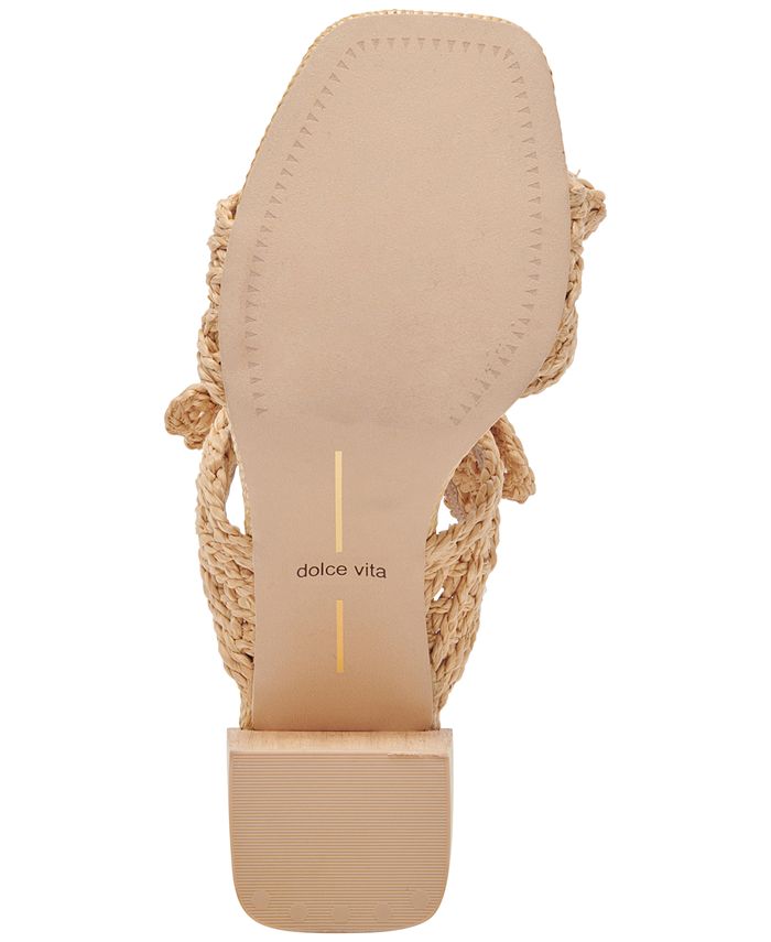 Dolce Vita Women's Zemmie Bow Double-Band Slide High-Heel Dress Sandals ...