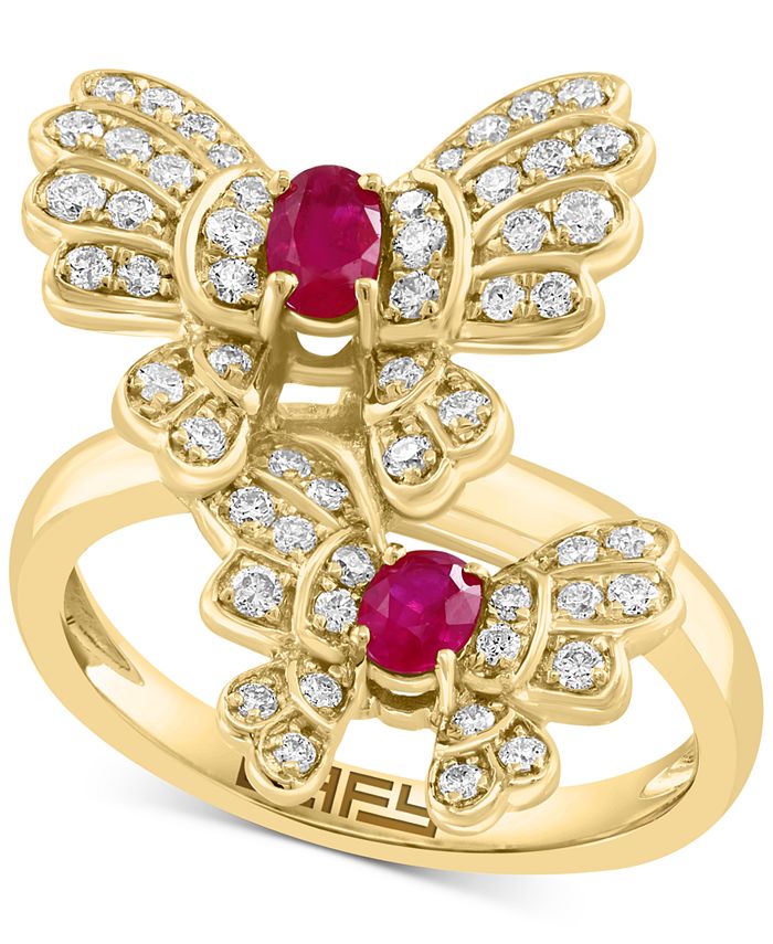 EFFY Collection EFFY® Ruby (1/2 ct. t.w.) & Diamond (1/2 ct. t.w ...