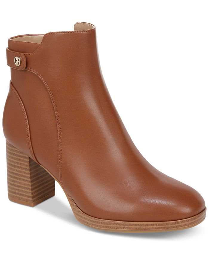 Giani Bernini Women's Trumann Memory Foam Block Heel Dress Booties ...