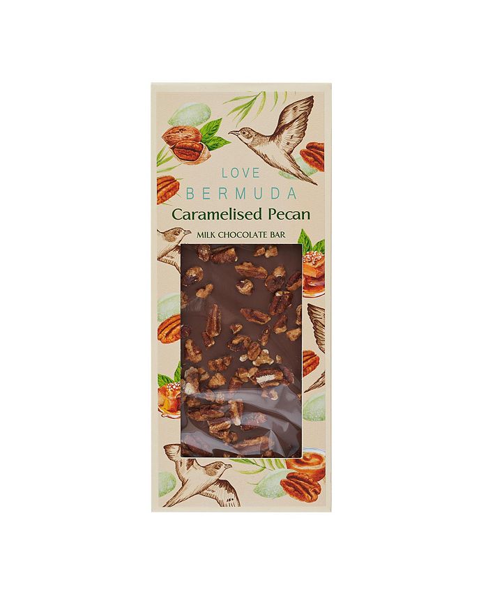 Love Bermuda Caramelised Pecans Topping Milk Chocolate Bar 90g - Macy's