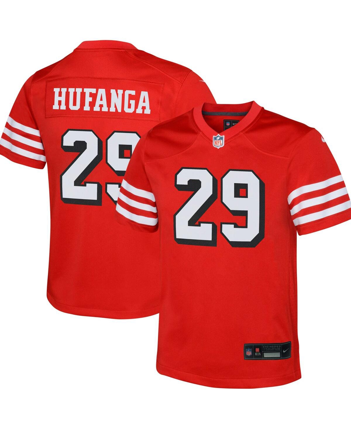 Click here for Nike Big Boys Talanoa Hufanga Scarlet San Francisc... prices