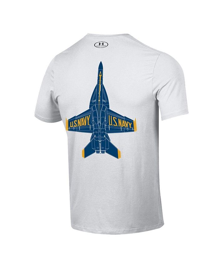 Under Armour Men's White Navy Midshipmen Blue Angels T-shirt - Macy's