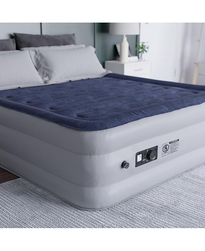 EMMA+OLIVER 18 Inch Raised Inflatable Air Mattress With Internal ...