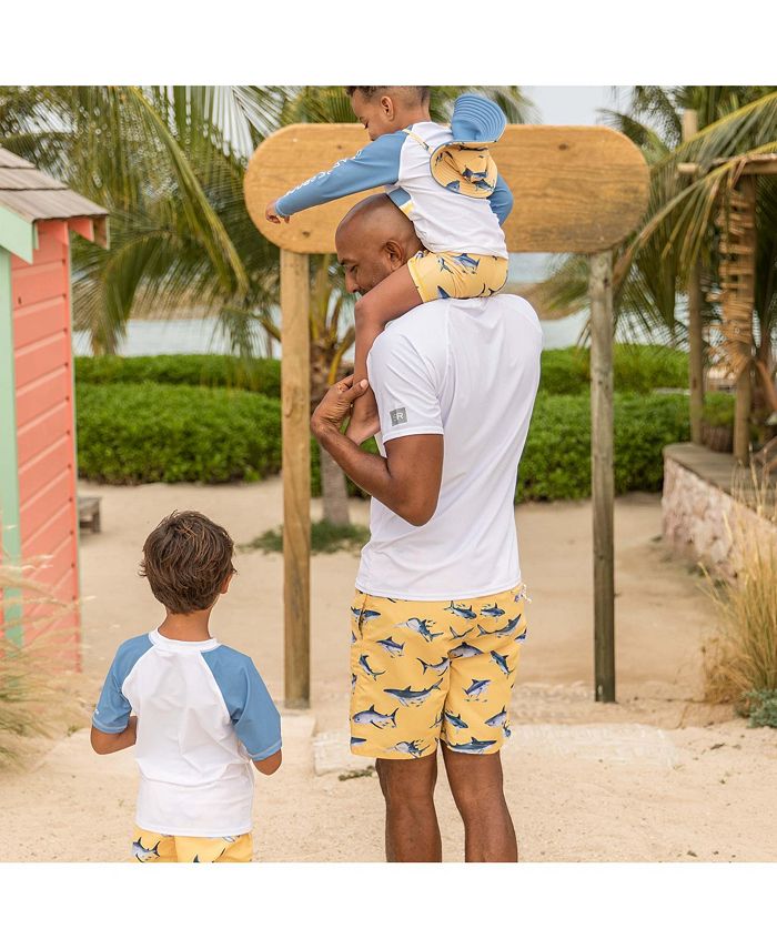 Snapper Rock Men's Sunrise Shark Volley Board Short - Macy's