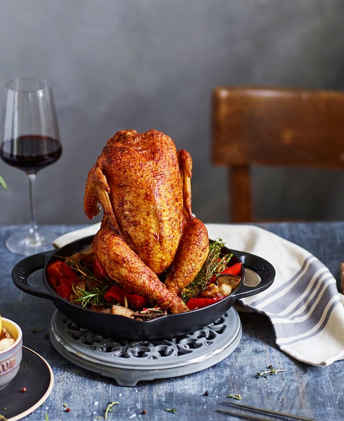 Staub Enameled Cast Iron 9.5" Vertical Chicken Roaster - Macy's