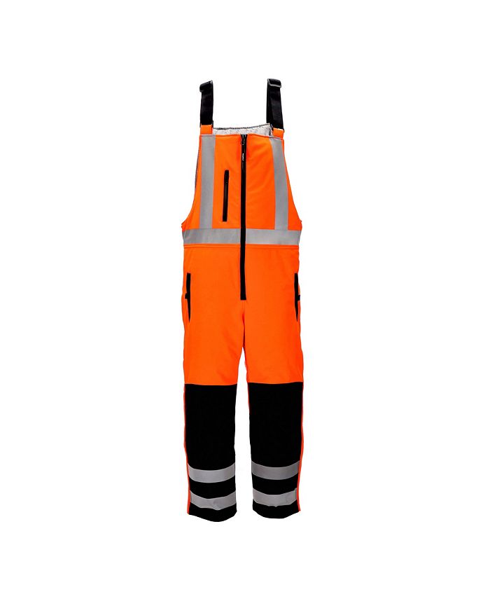 RefrigiWear Men's Hi Vis Insulated Softshell High-Bib Overalls, -20°F ...