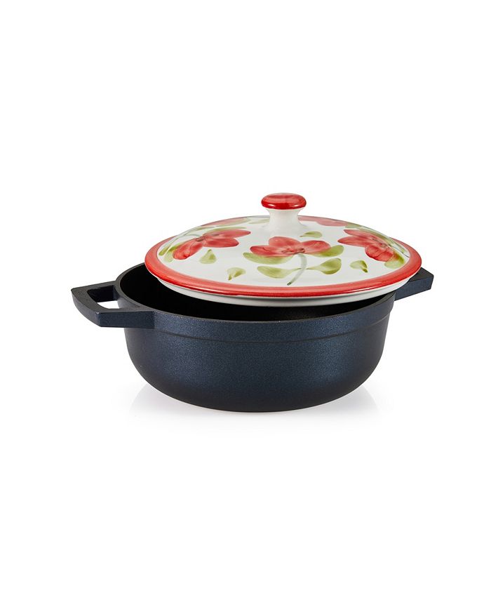 IMUSA Hand Painted Cast Aluminum 6 Piece Caldero Set with Ceramic Lid ...