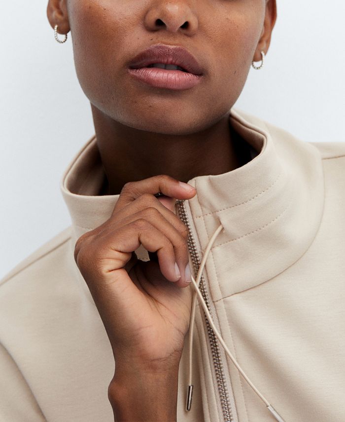 MANGO Women's Flap Pockets Poncho Jacket - Macy's