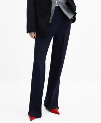 MANGO Women's Opening Detail Straight Trousers - Macy's