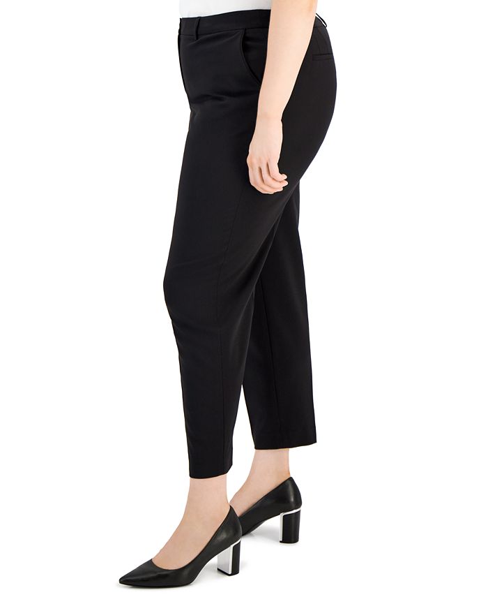 Tahari ASL Plus Size Shannon Mid-Rise Ankle Pants - Macy's