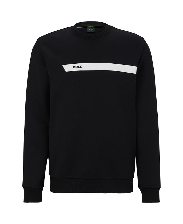 Hugo Boss Men's Graphic Logo Stripe Sweatshirt - Macy's