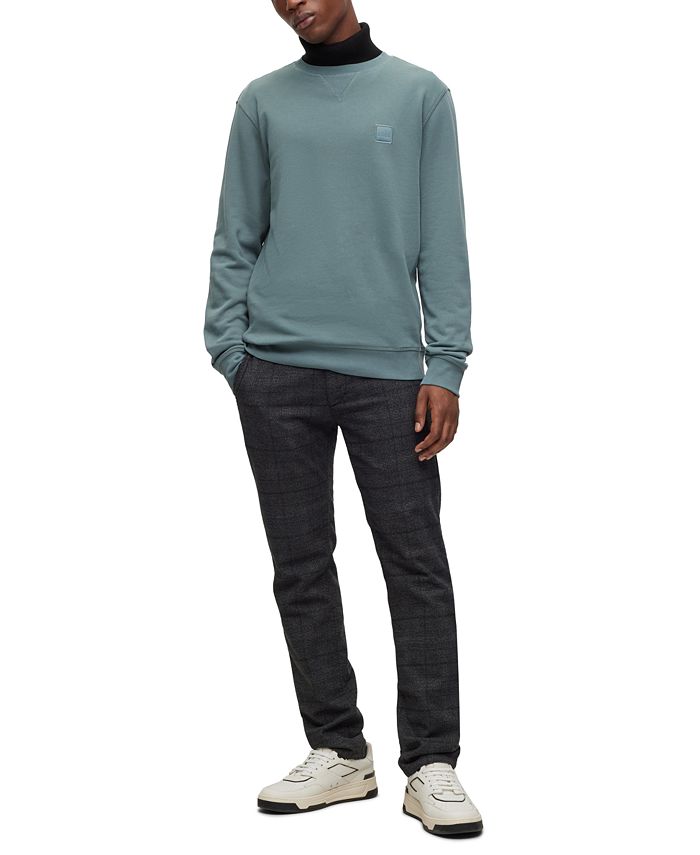 Hugo Boss Men's Logo Patch Relaxed-Fit Sweatshirt - Macy's