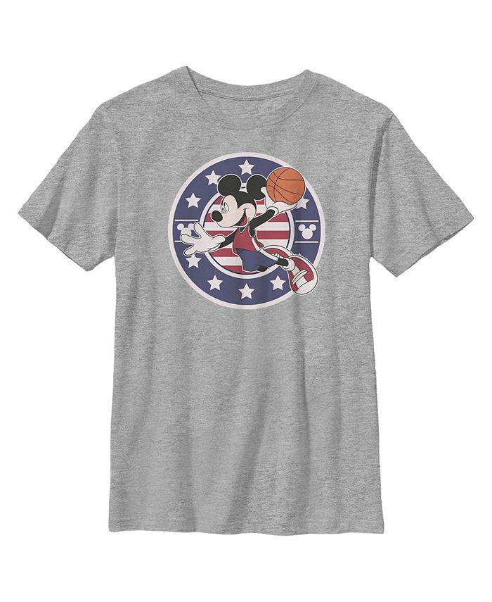 Disney Boy's Mickey & Friends Mickey Mouse Basketball Dunk Child T ...