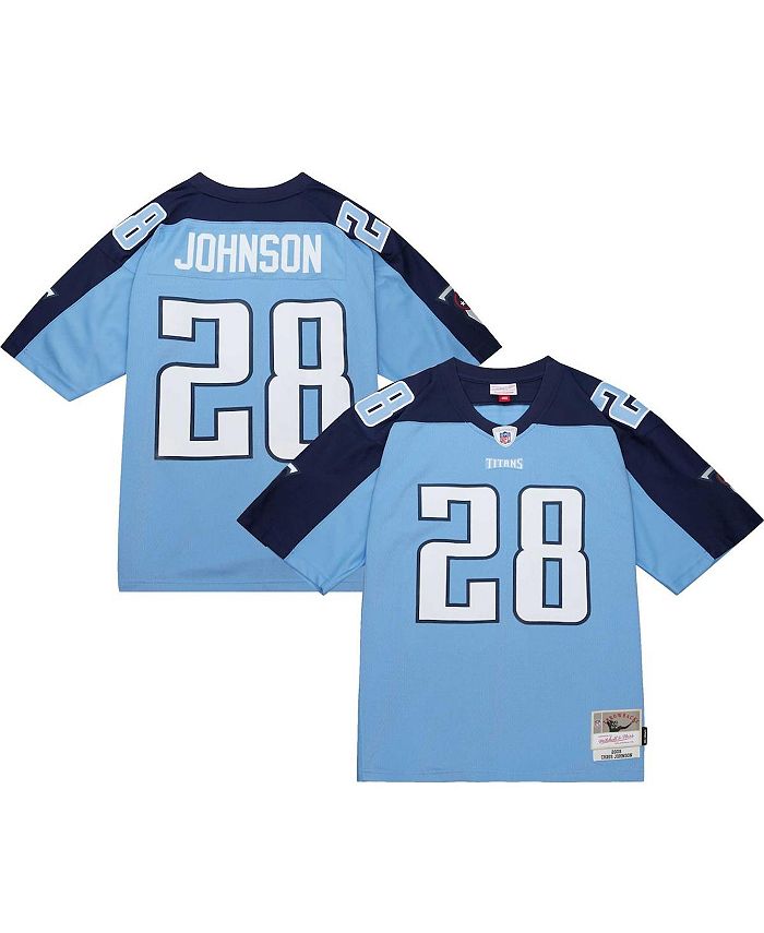 Mitchell & Ness Men's Chris Johnson Light Blue Tennessee Titans Legacy Replica Jersey - Macy's