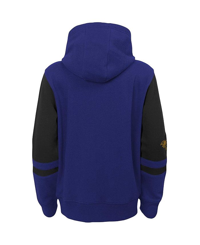Outerstuff Big Boys Purple Baltimore Ravens Colorblock Full-Zip Hoodie ...