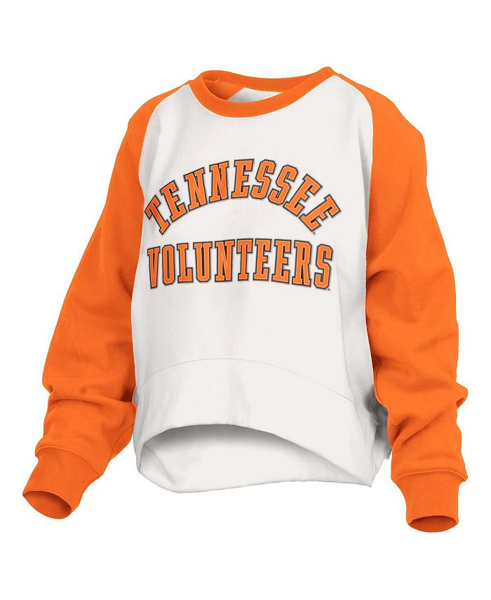 Pressbox Women's White Tennessee Volunteers Lotus Raglan Pullover ...