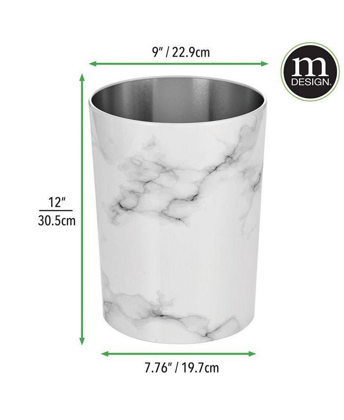 mDesign Round Metal Trash Wastebasket/Recycling Can - Macy's