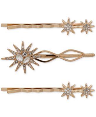 lonna & lilly 3-Pc. Gold-Tone Crystal Star Bobby Pin Set - Macy's