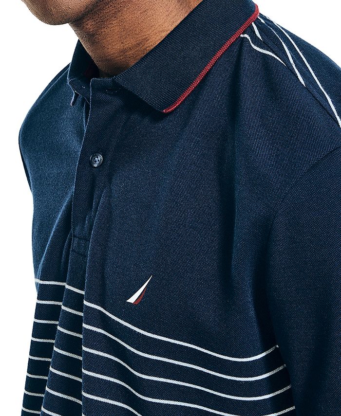 Nautica Men's Navtech Classic-Fit Moisture-Wicking Stripe Performance ...