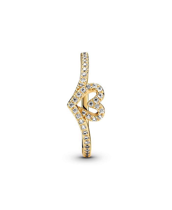 Pandora Cubic Zirconia Timeless Wish Sparkling Heart Ring - Macy's