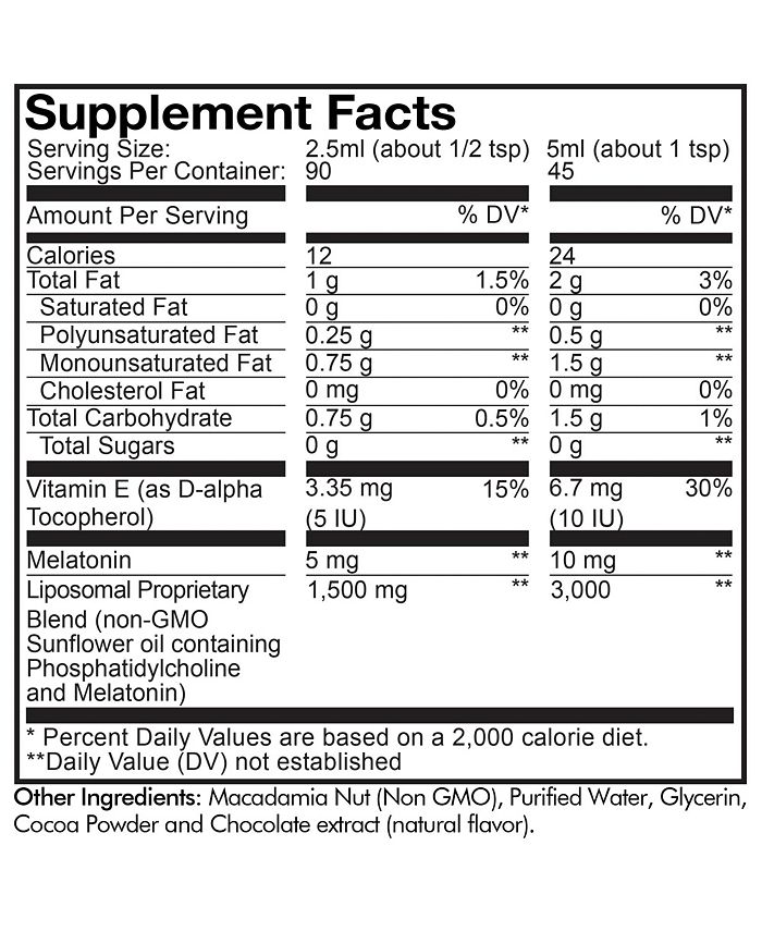 Codeage Liposomal Ultra Sleep + Melatonin Liquid Drops Supplement for Adults, Vitamin E, 8 fl oz ...