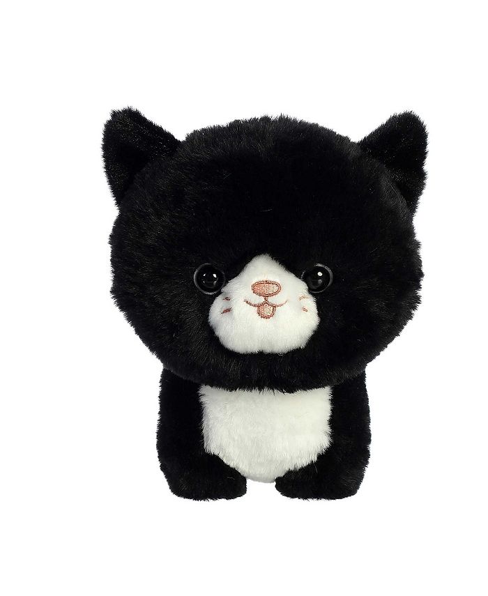 Aurora Small Tuxedo Cat Teddy Pets Playful Plush Toy Black 7" - Macy's